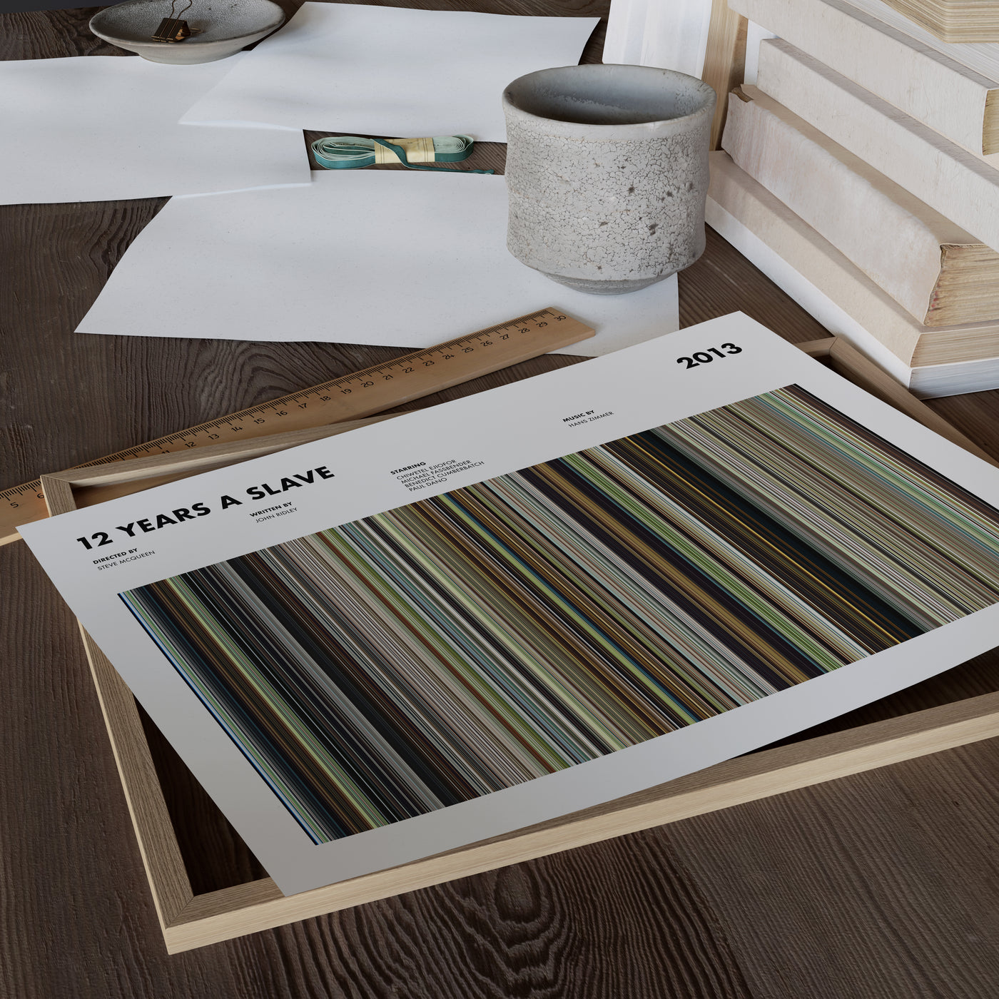 12 Years A Slave Movie Barcode Poster — Movie Hues