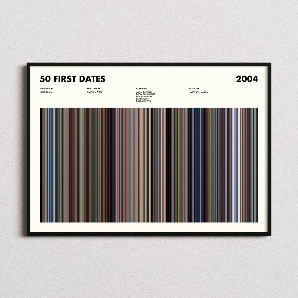 50 First Dates Movie Barcode Poster — Movie Hues