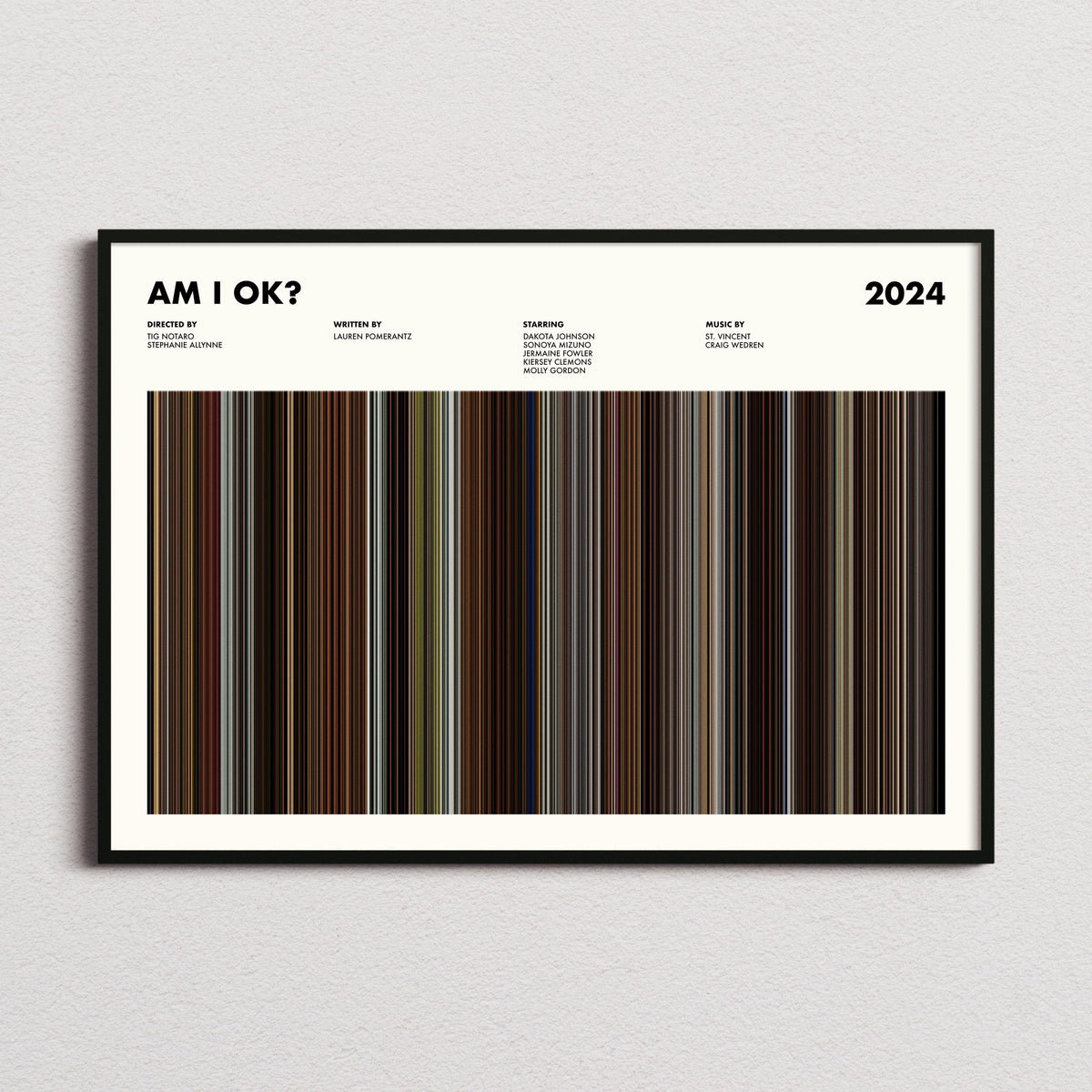 Am I Ok Movie Barcode Poster — Movie Hues