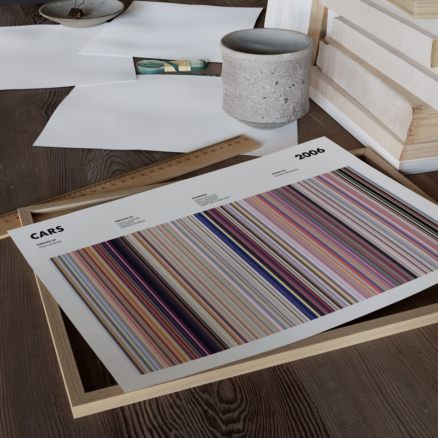 Cars Movie Barcode Poster — Movie Hues