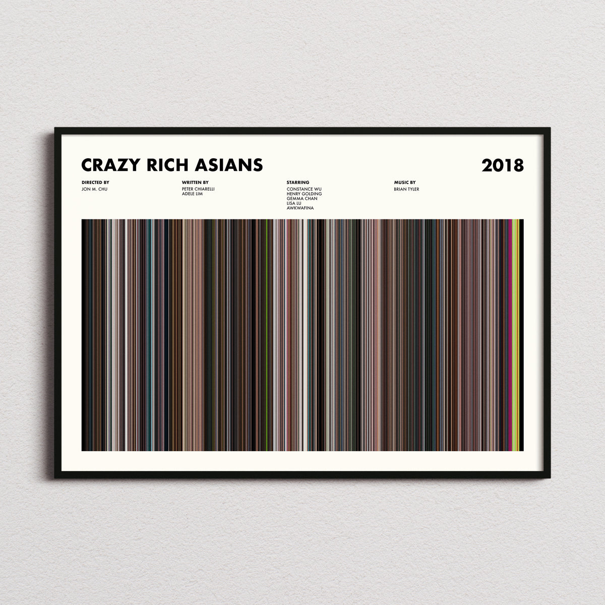 Crazy Rich Asians Movie Barcode Poster — Movie Hues