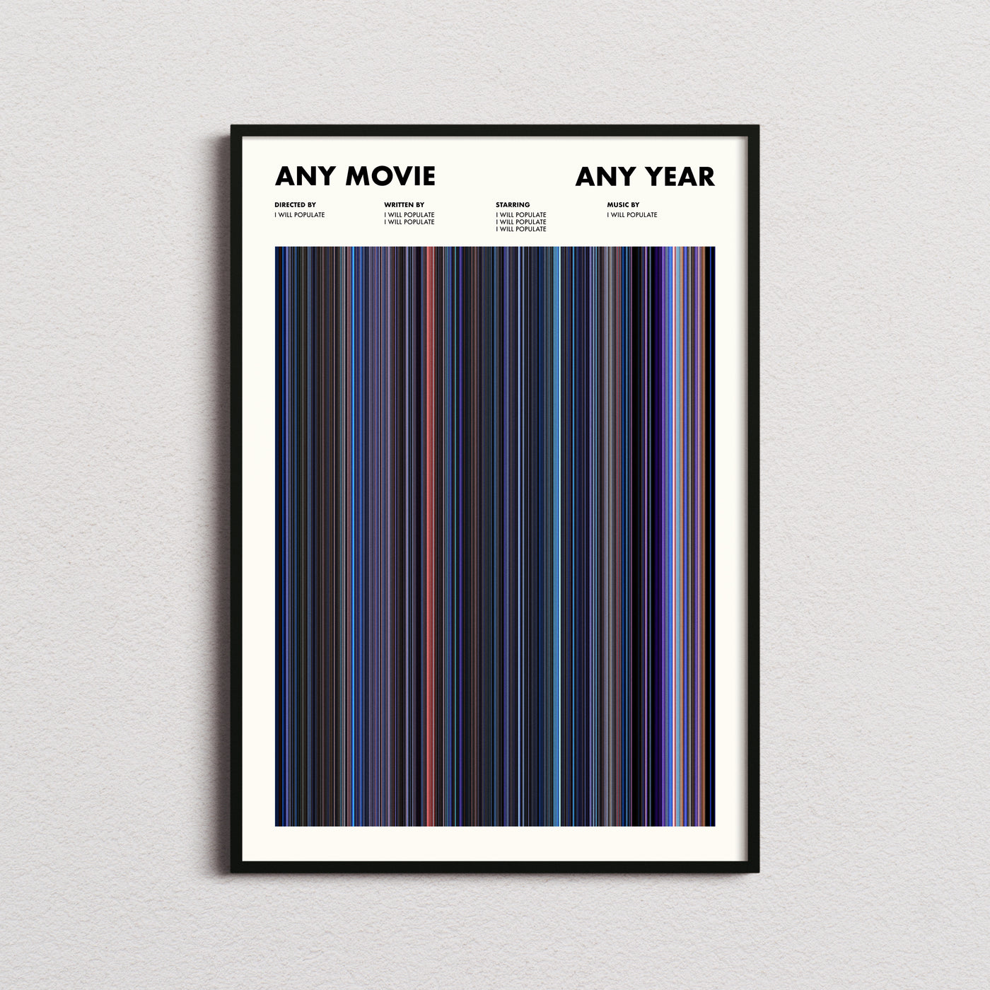 Custom Movie Barcode Poster — Movie Hues