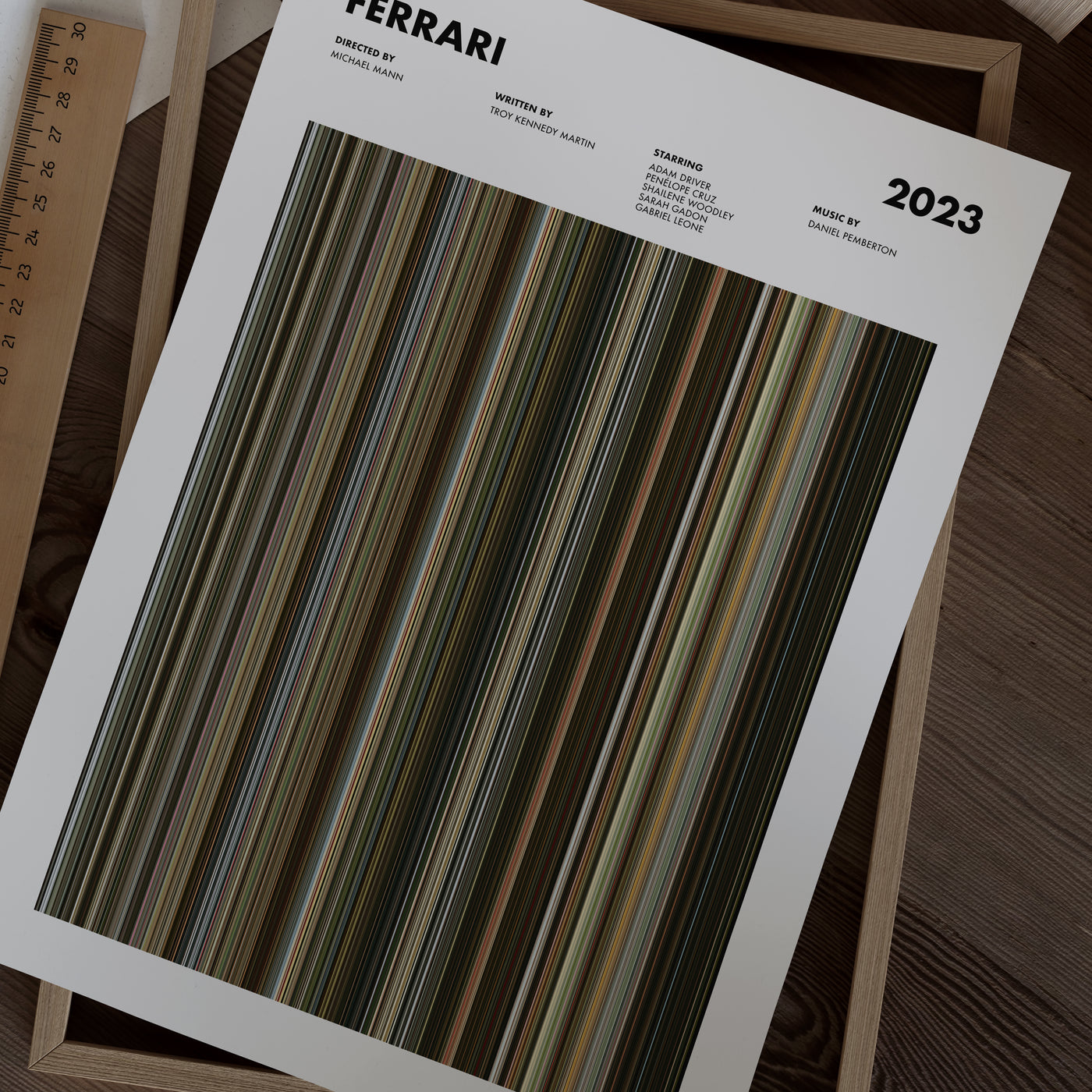 Ferrari Movie Barcode Poster — Movie Hues