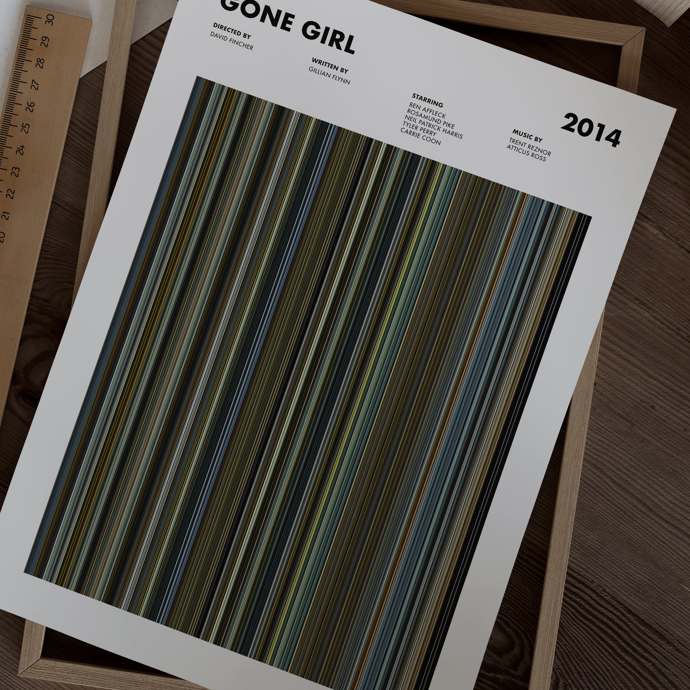 Gone Girl Movie Barcode Poster — Movie Hues
