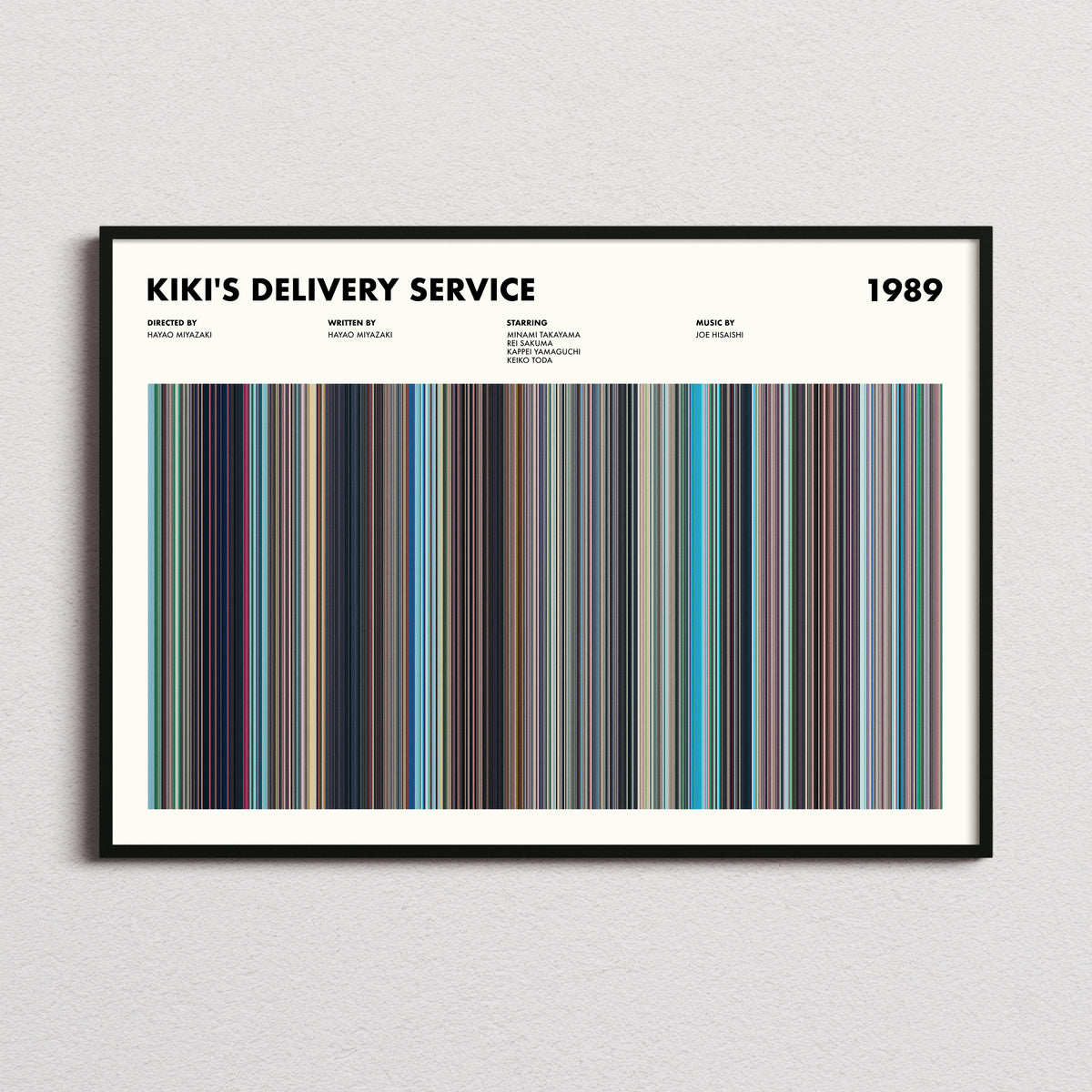 Kikis Delivery Service Movie Barcode Poster — Movie Hues