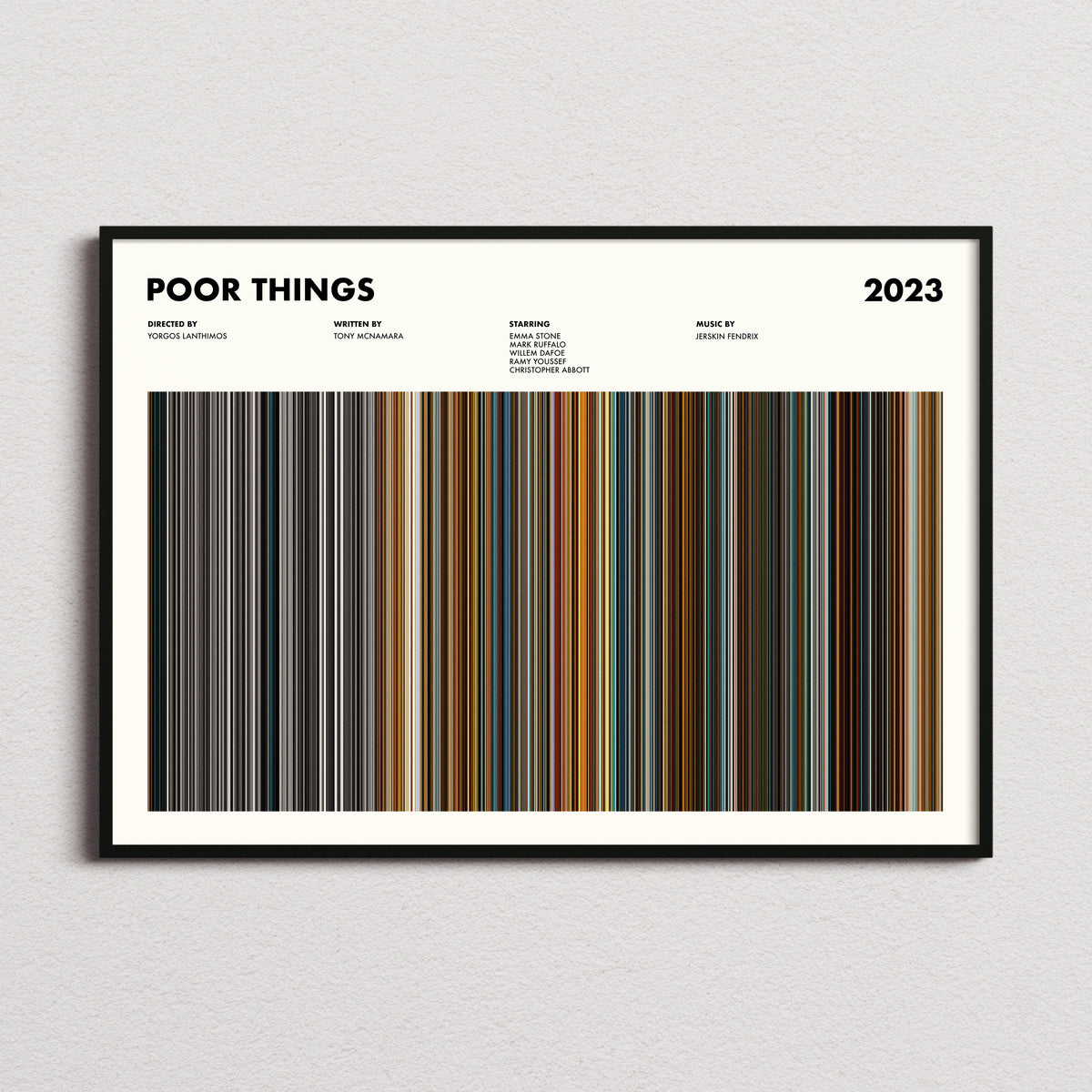 Poor Things Movie Barcode Poster — Movie Hues
