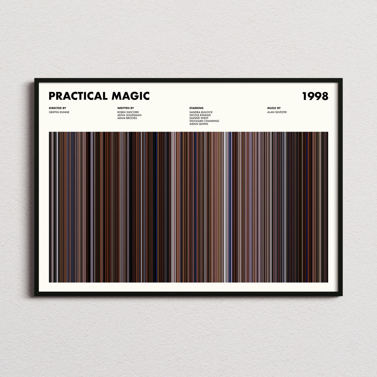 Practical Magic Movie Barcode Poster — Movie Hues