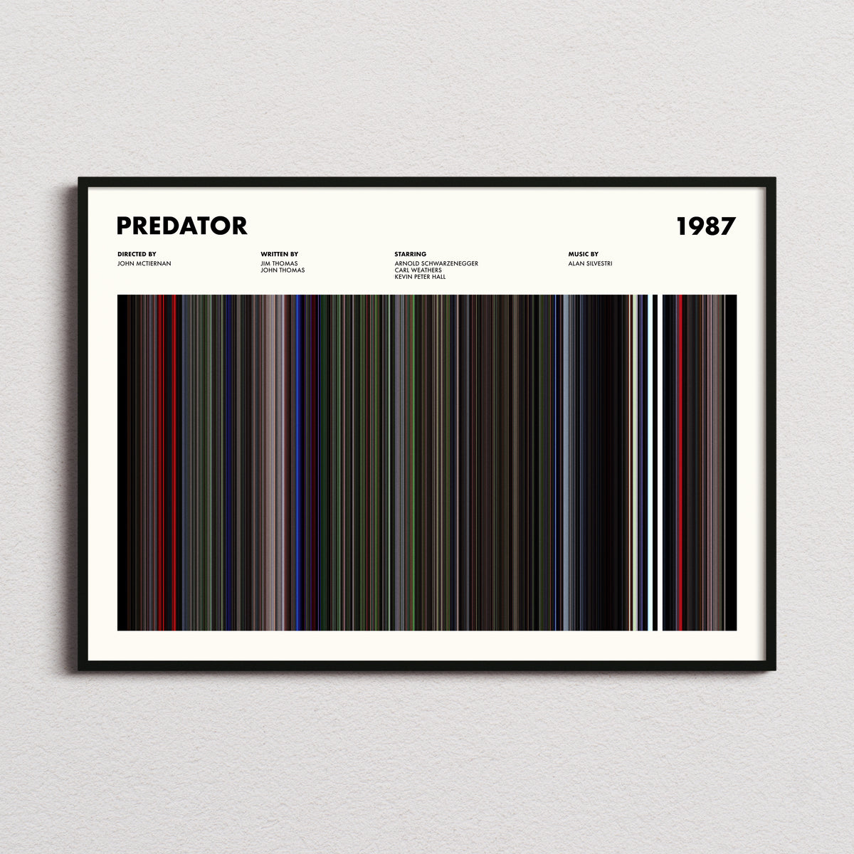 Predator Movie Barcode Poster — Movie Hues