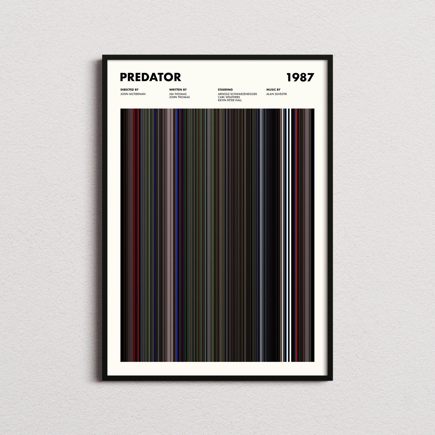 Predator Movie Barcode Poster — Movie Hues
