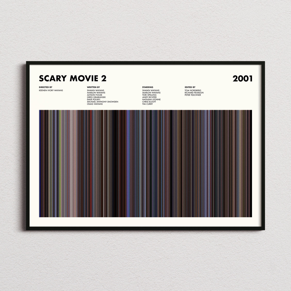 Scary Movie 2 Movie Barcode Poster — Movie Hues