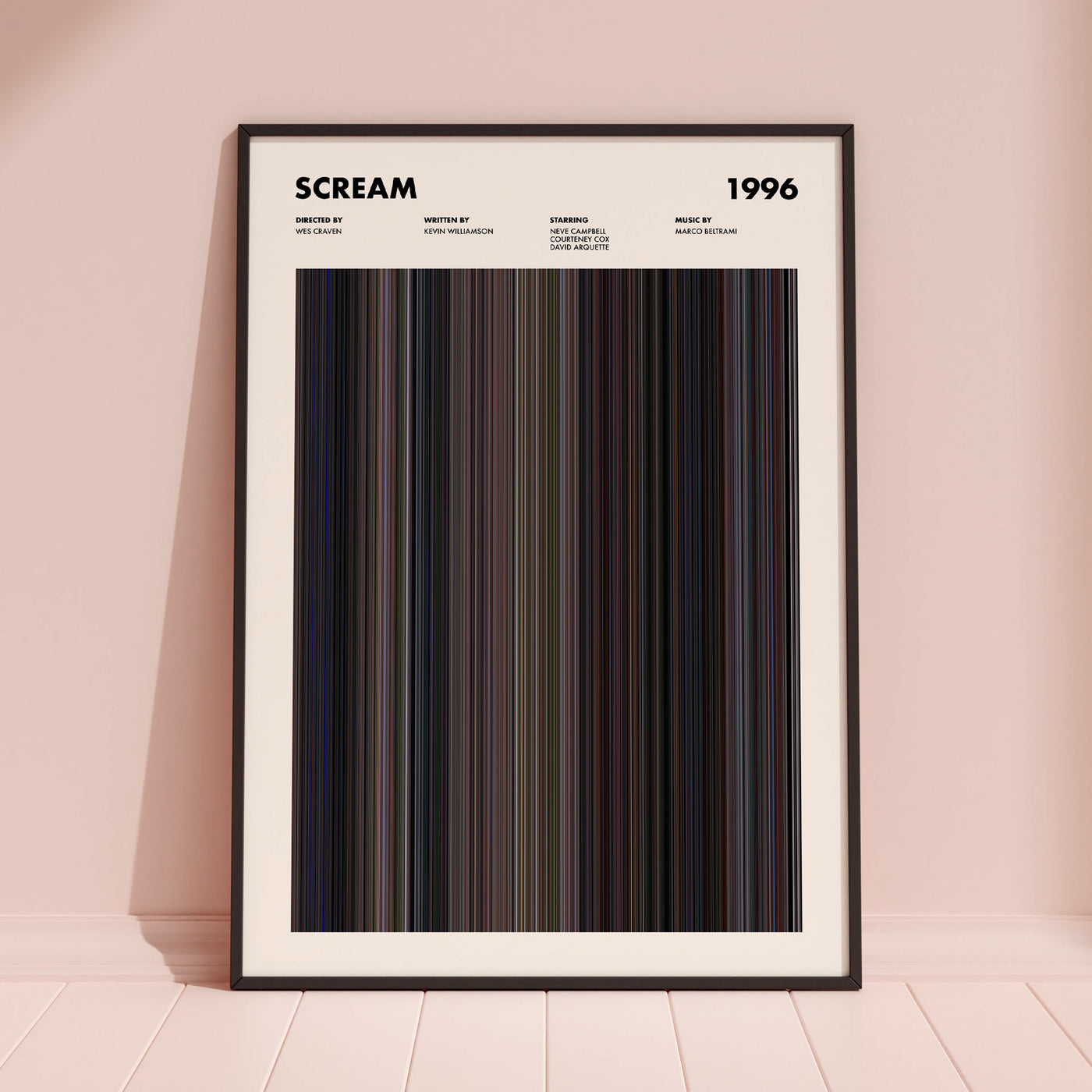 Scream Movie Barcode Poster — Movie Hues