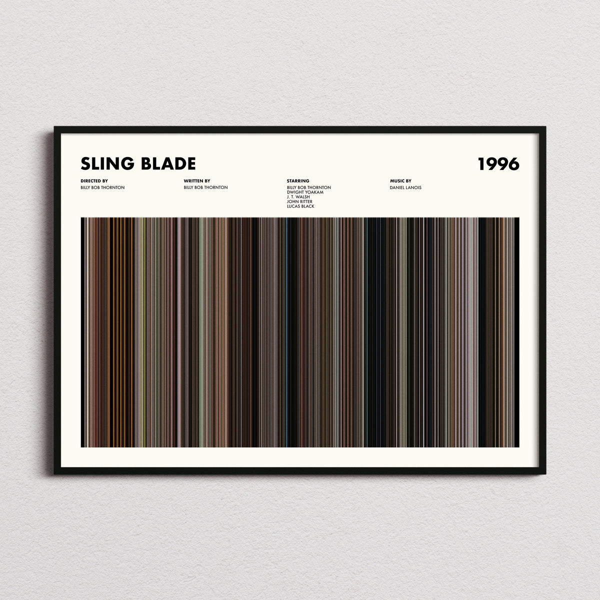 Sling Blade Movie Barcode Poster — Movie Hues