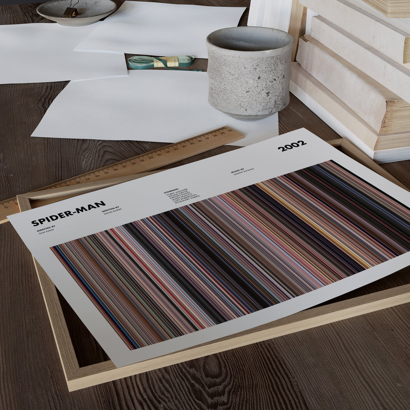 Spider-Man Movie Barcode Movie Barcode Poster — Movie Hues