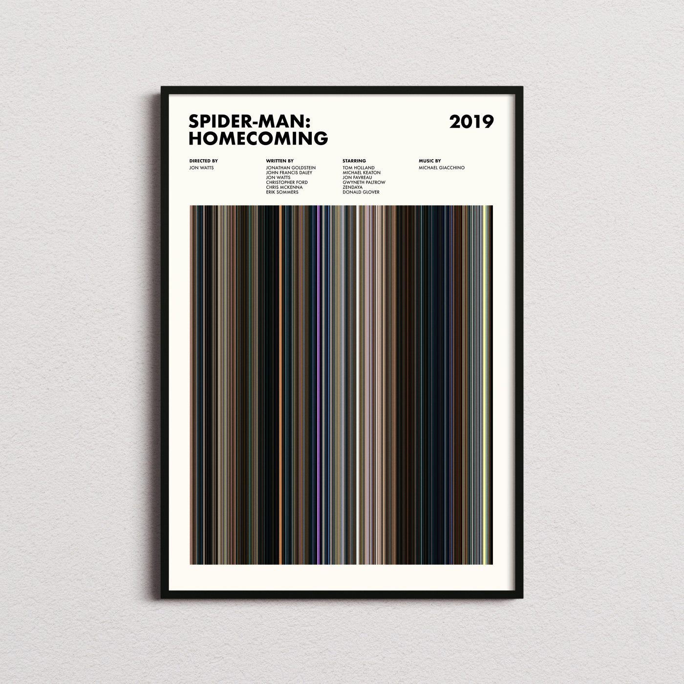 Spider-Man Homecoming Movie Barcode Movie Barcode Poster — Movie Hues