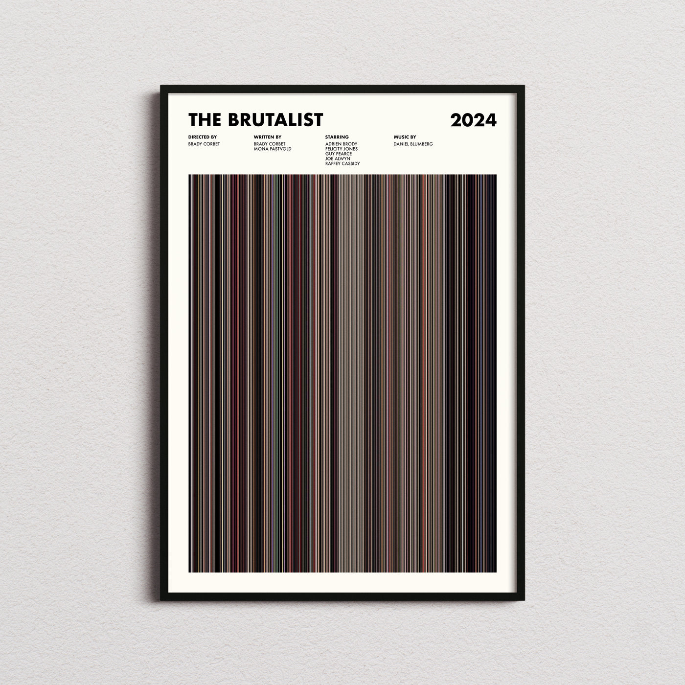The Brutalist Movie Barcode Poster — Movie Hues