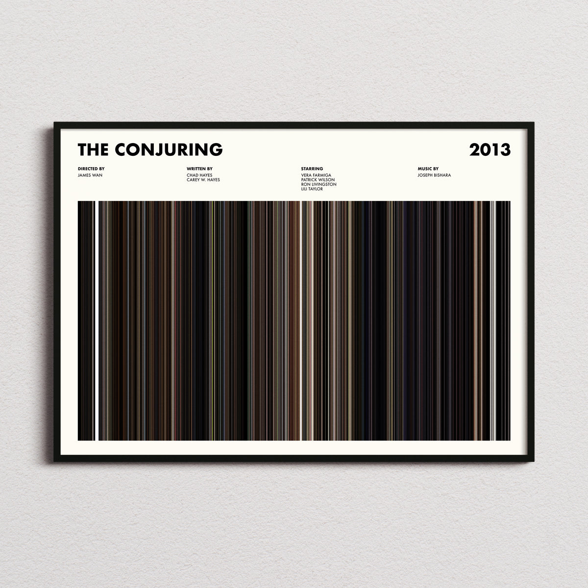 The Conjuring Movie Barcode Poster — Movie Hues