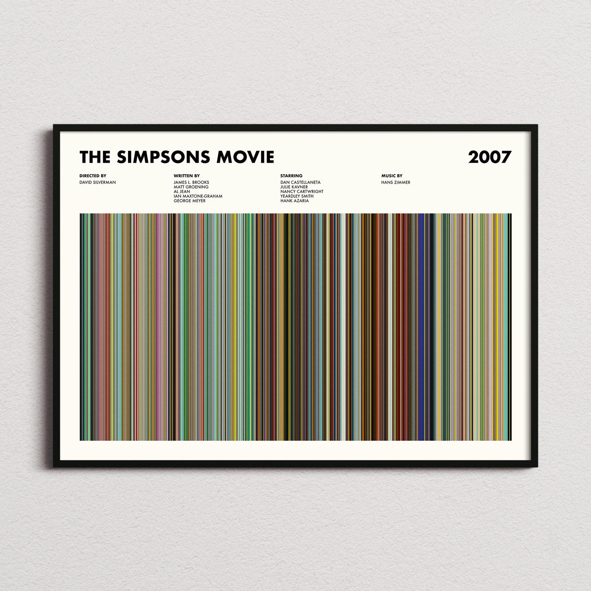 The Simpsons Movie Movie Barcode Poster — Movie Hues