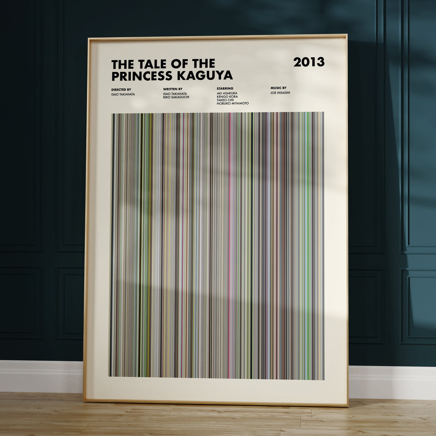 The Tale Of Princess Kaguya Movie Barcode Poster — Movie Hues