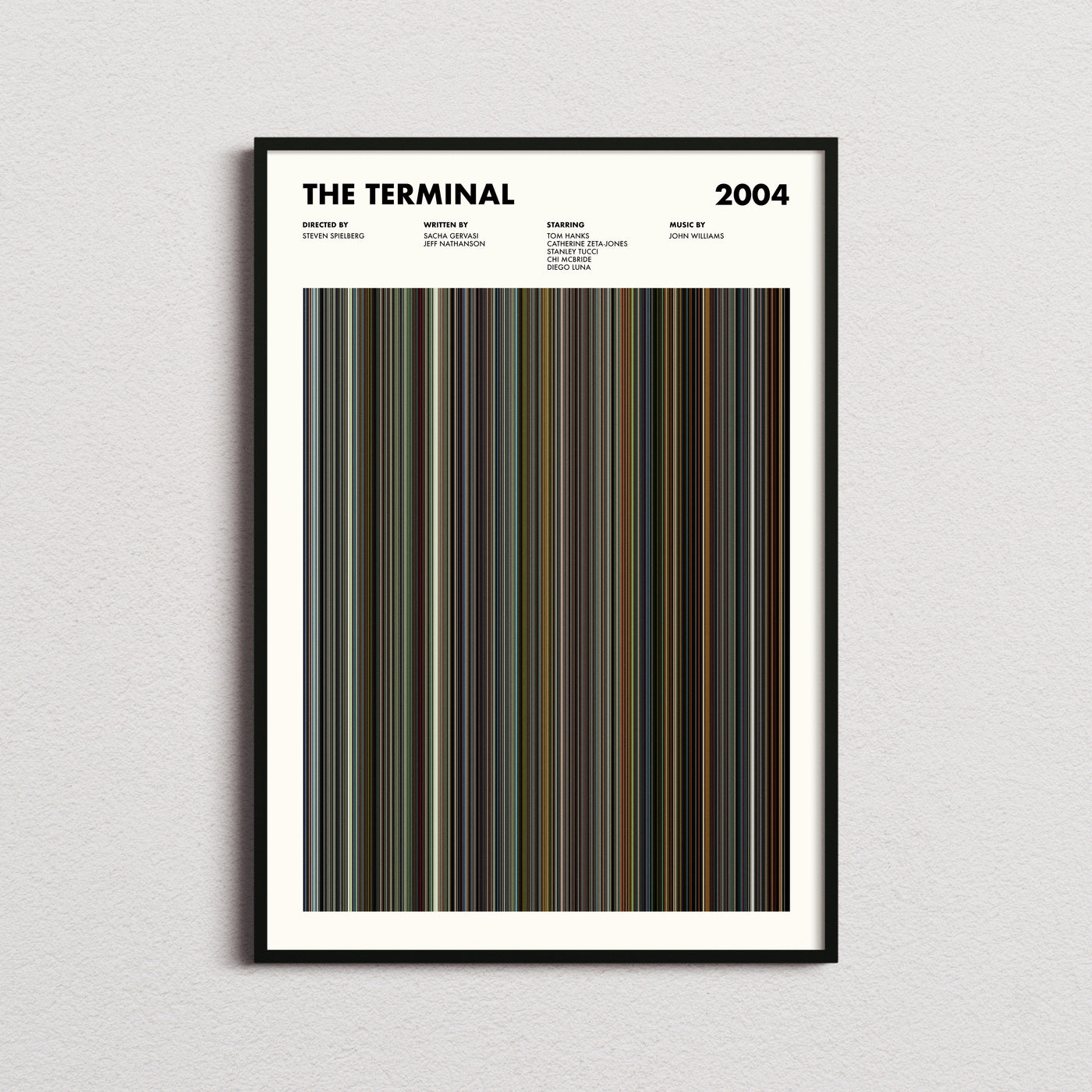 The Terminal Movie Barcode Poster — Movie Hues