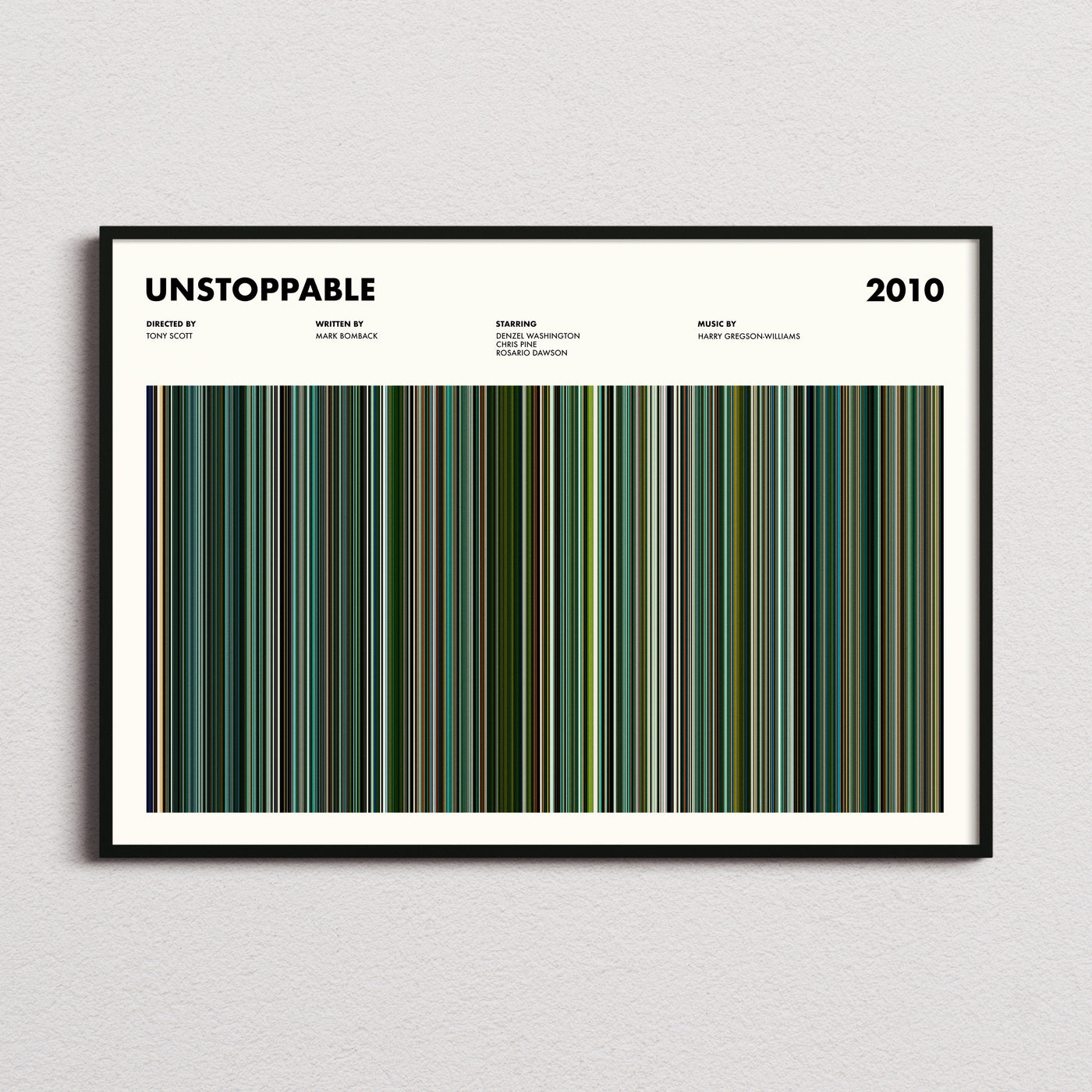 Unstoppable Movie Barcode Poster — Movie Hues